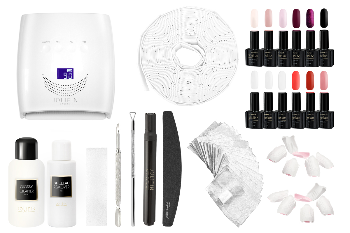 Jolifin LAVENI Shellac Starter-Set - L - Premium Gerät | 23794