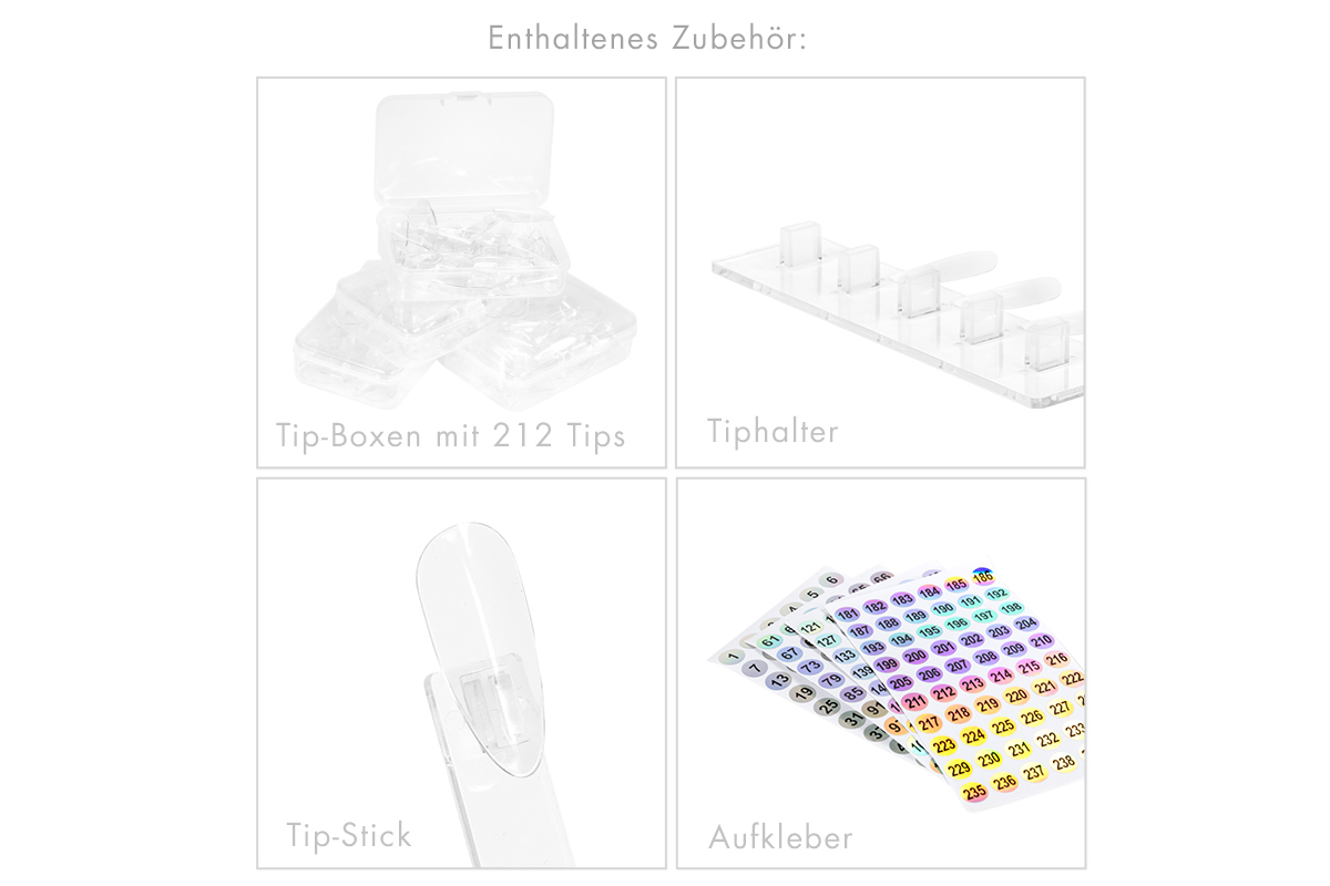 Jolifin XL colour presentation display - incl. tip holder & tips | 32850