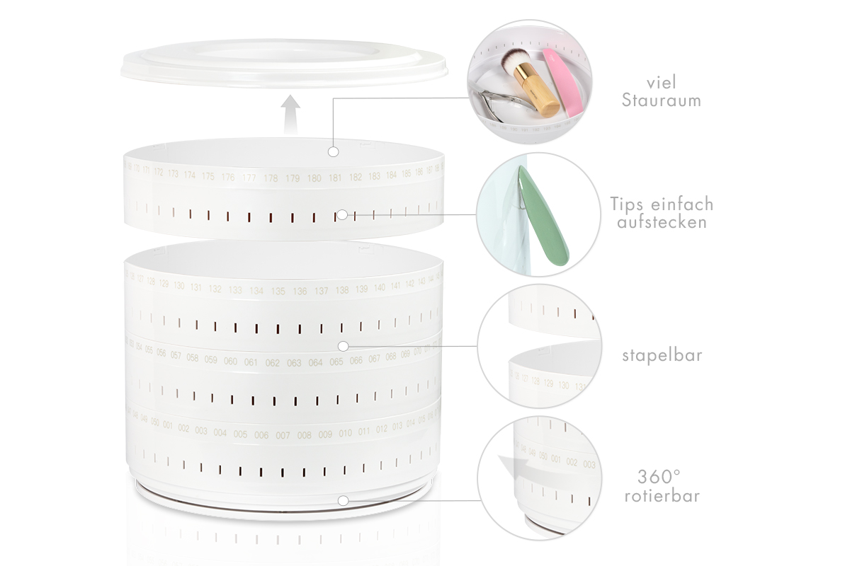 Jolifin XL colour presentation display - incl. tip holder & tips | 32850