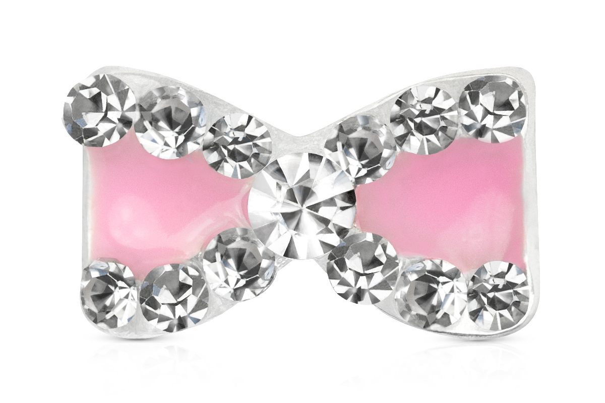 Jolifin Overlay bow mini pink | 6686