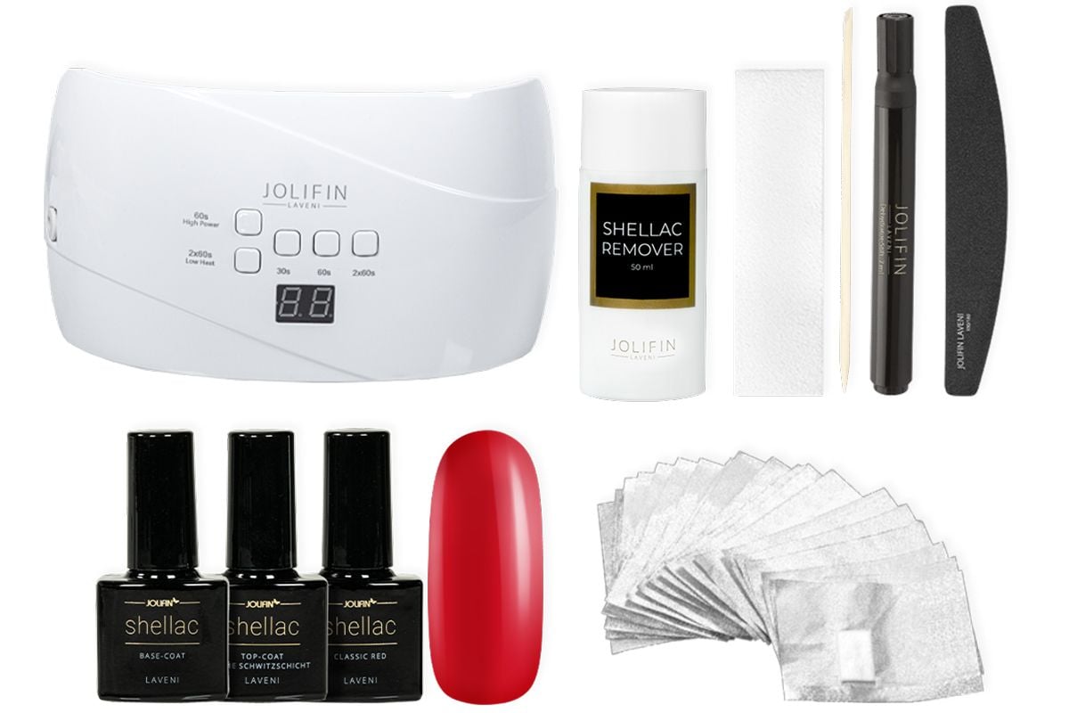 Jolifin LAVENI Shellac Starter-Set - XS Basic Gerät | 27930