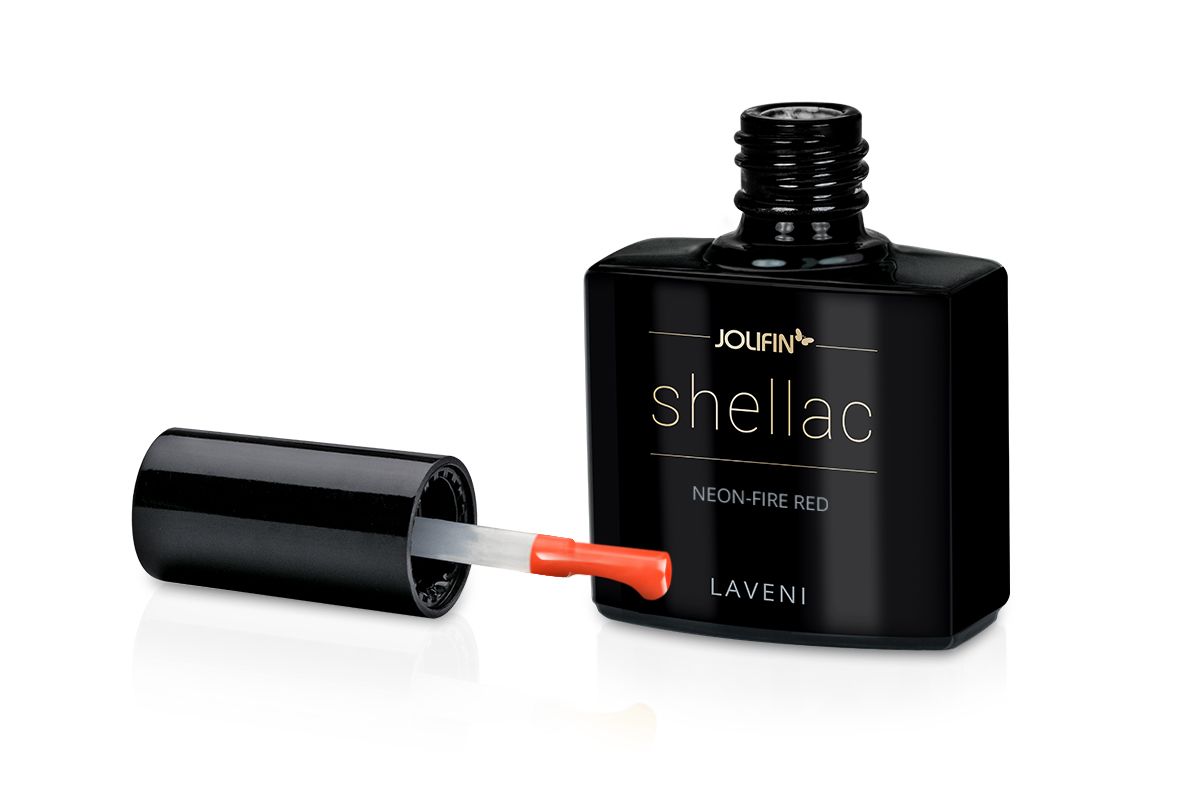 Jolifin LAVENI Shellac - neon-fire red 10ml | 23015T