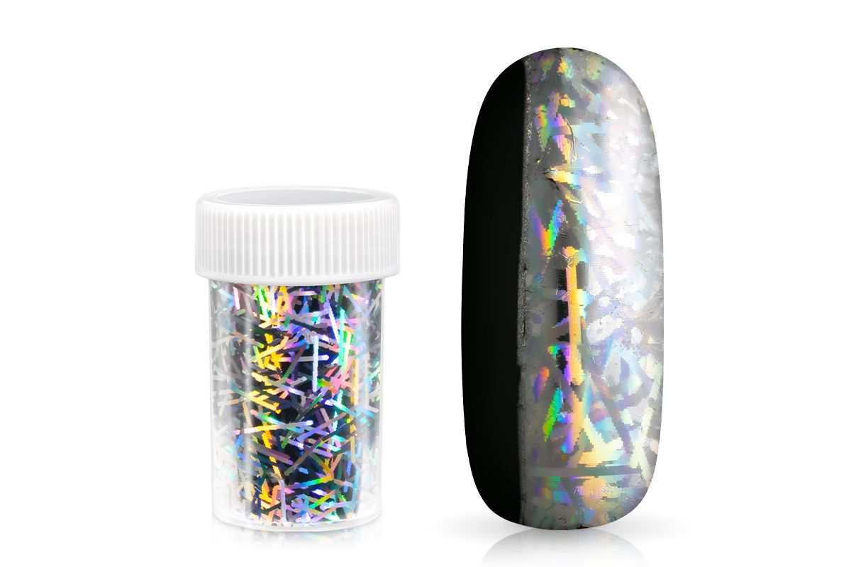 Jolifin Transfer Nail Foil XL - silver hologram trouble | 23560
