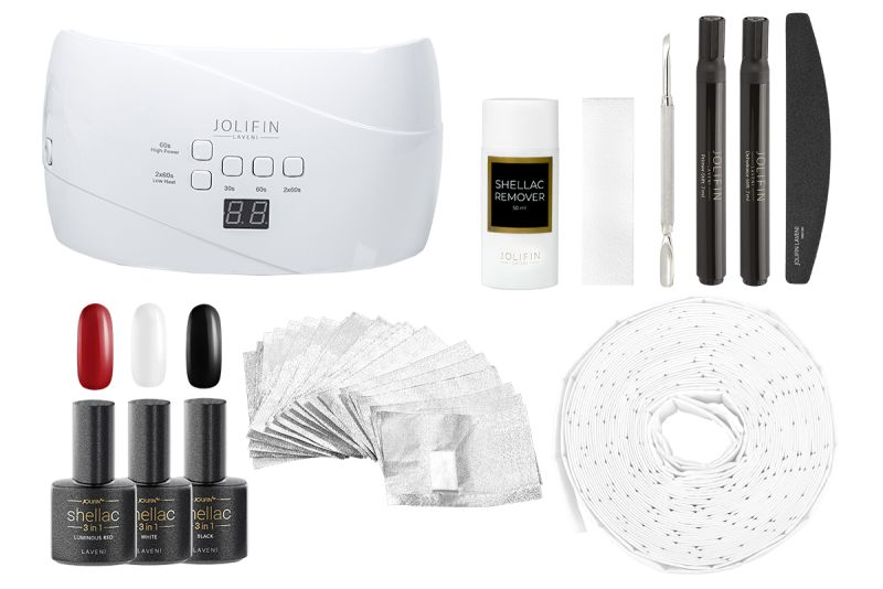 Jolifin LAVENI 3in1 Shellac Starter-Set - S - Basic | 28176