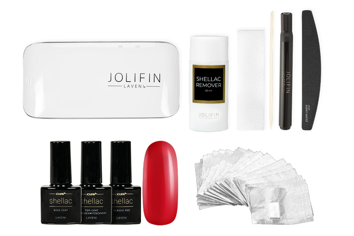Jolifin LAVENI Shellac Starter-Set - XS - Mini Gerät | 26539