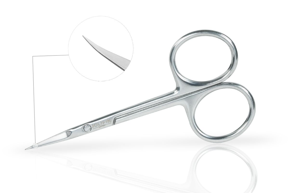 Jolifin LAVENI - Cuticle scissors Professional with curved tip | 34031