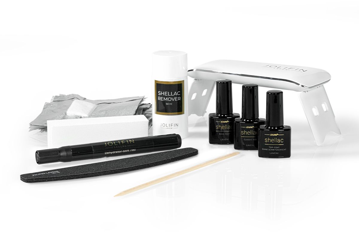 Jolifin LAVENI Shellac Starter-Set - XS - Mini Gerät | 26539